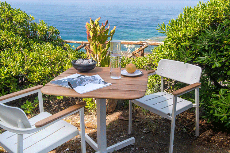 Square Table Tray Teak Shine - JardinChic